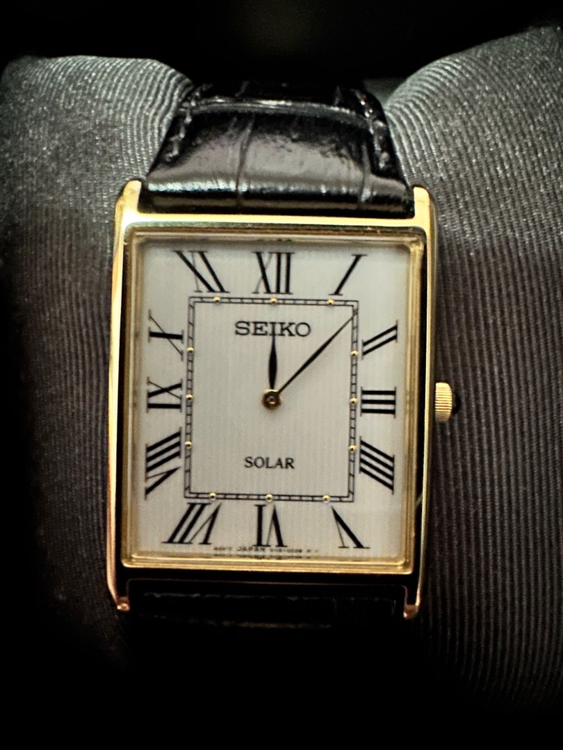 Seiko Tank Solar SUP880, Men's Fashion, Watches & Accessories, Watches ...