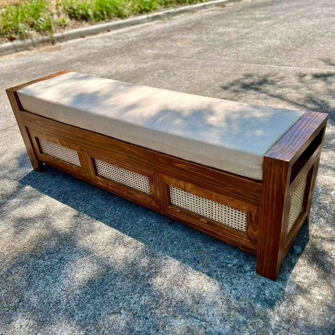 Solihiya Bench with Storage Drawers, Furniture & Home Living, Furniture ...