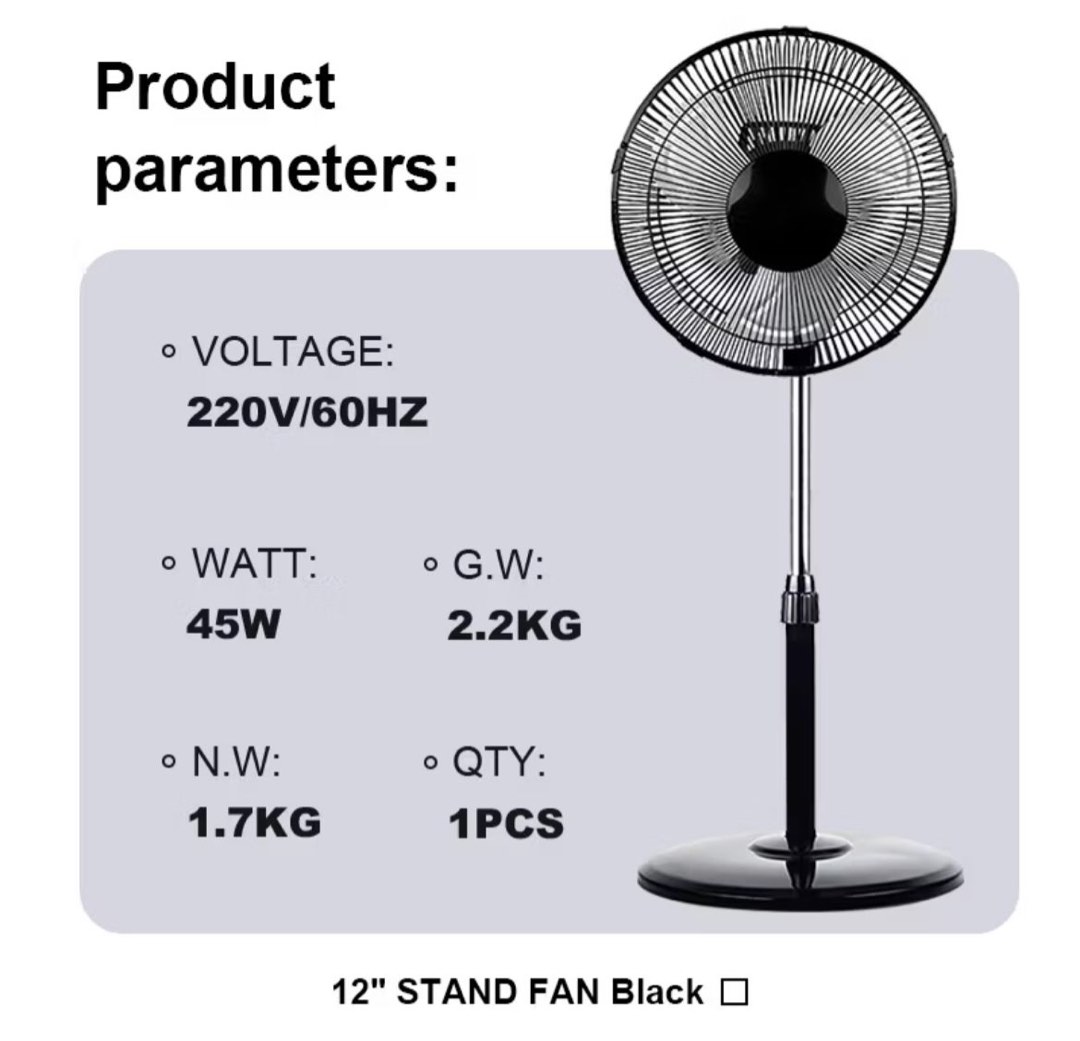 standing electric fan aimo 12 inch, Furniture & Home Living, Lighting ...