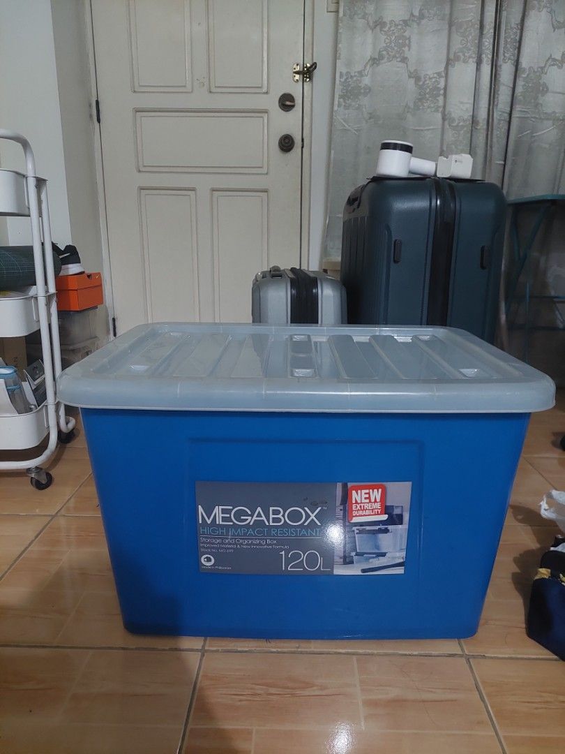 storage megabox 120L blue, Furniture & Home Living, Home Improvement ...