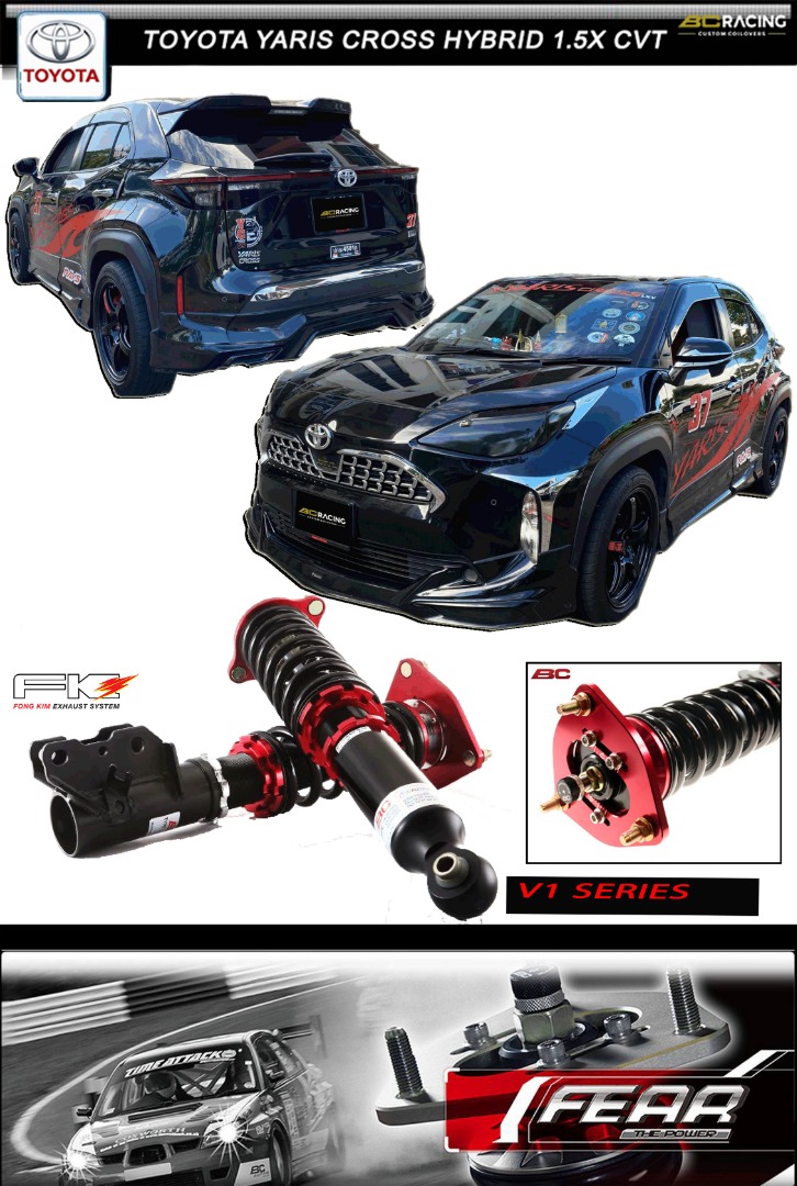 TOYOTA YARIS CROSS HYBRID 1.5X CVT - BC (V1-VN) series coilovers, Car ...
