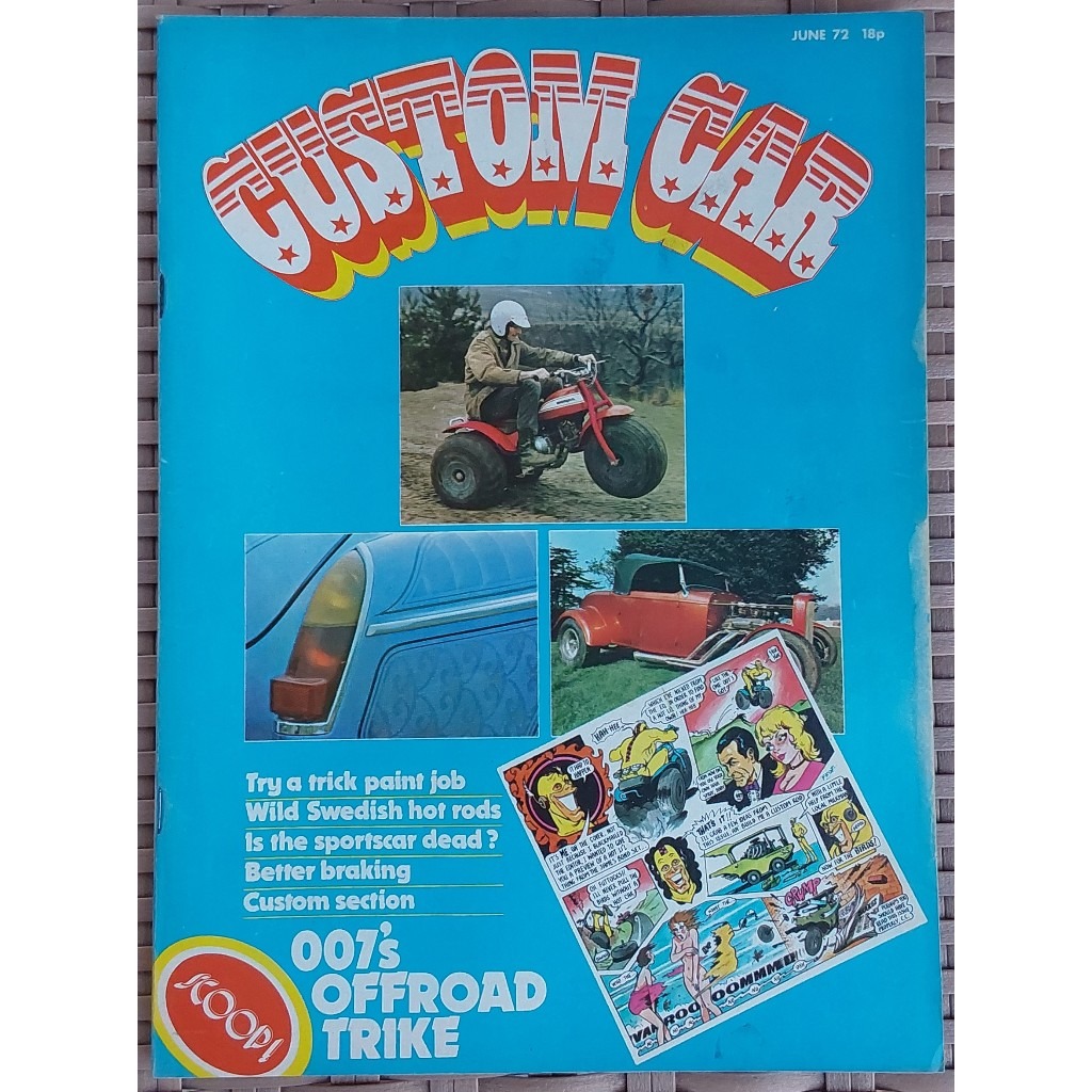UK VINTAGE CAR MAGAZINE - CUSTOM CAR June 1972, Triumph Spitfire/Simca ...