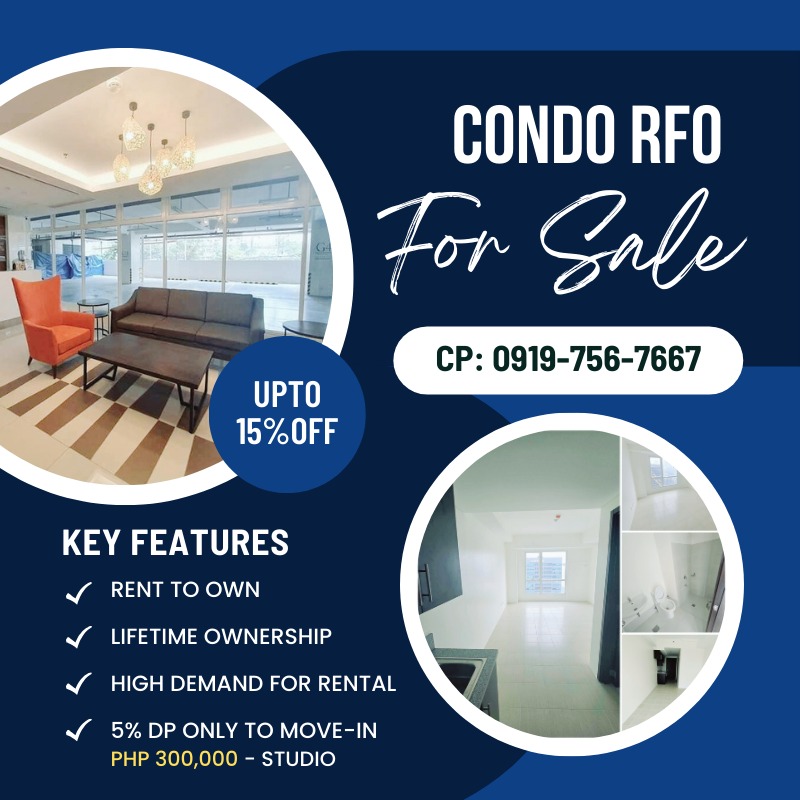 UNITS RFO STUDIO 300K DP ONLY 1-2BR RENT TO OWN MANDALUYONG NEAR BGC ...