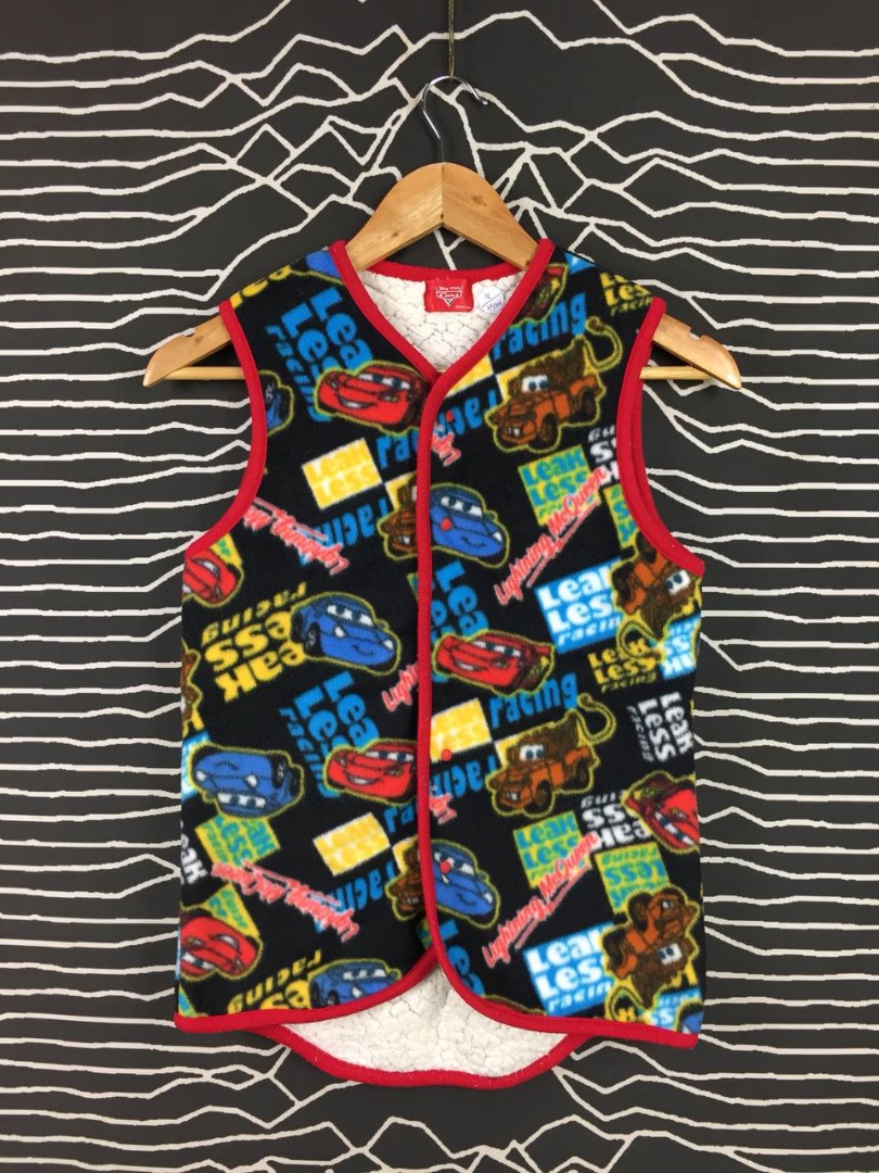 Vtg Disney Pixar Cars Lightning McQueen Vest, Men's Fashion, Tops ...
