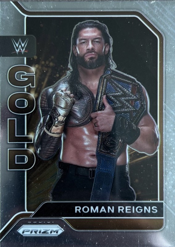 WWE CARDS | Roman Reigns | Prizm: Gold '22, Hobbies & Toys, Toys ...