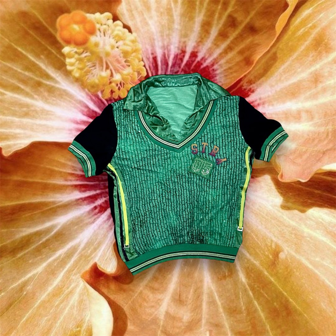 Y2K Maximalist/SKINS UK Green Top, Men's Fashion, Tops & Sets, Vests on ...