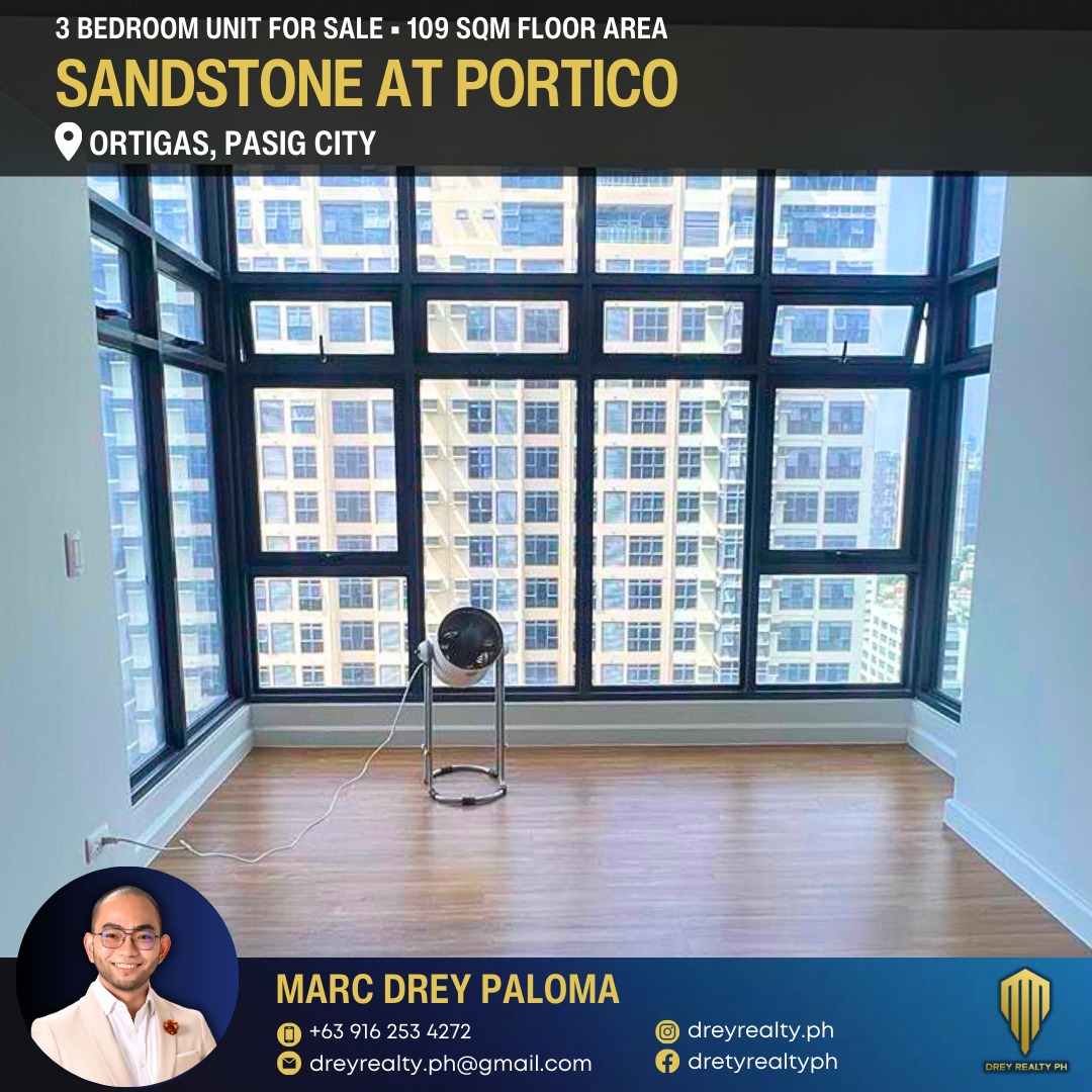 3 Bedroom Sandstone in Portico, at 109 SQM Floor Area on 38th Floor ...