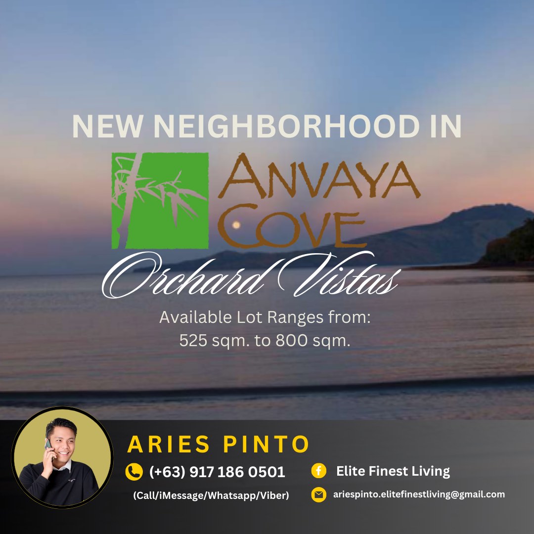 525 sqm. to 800 sqm. Newest Neighborhood in Anvaya Cove, Morong Bataan ...