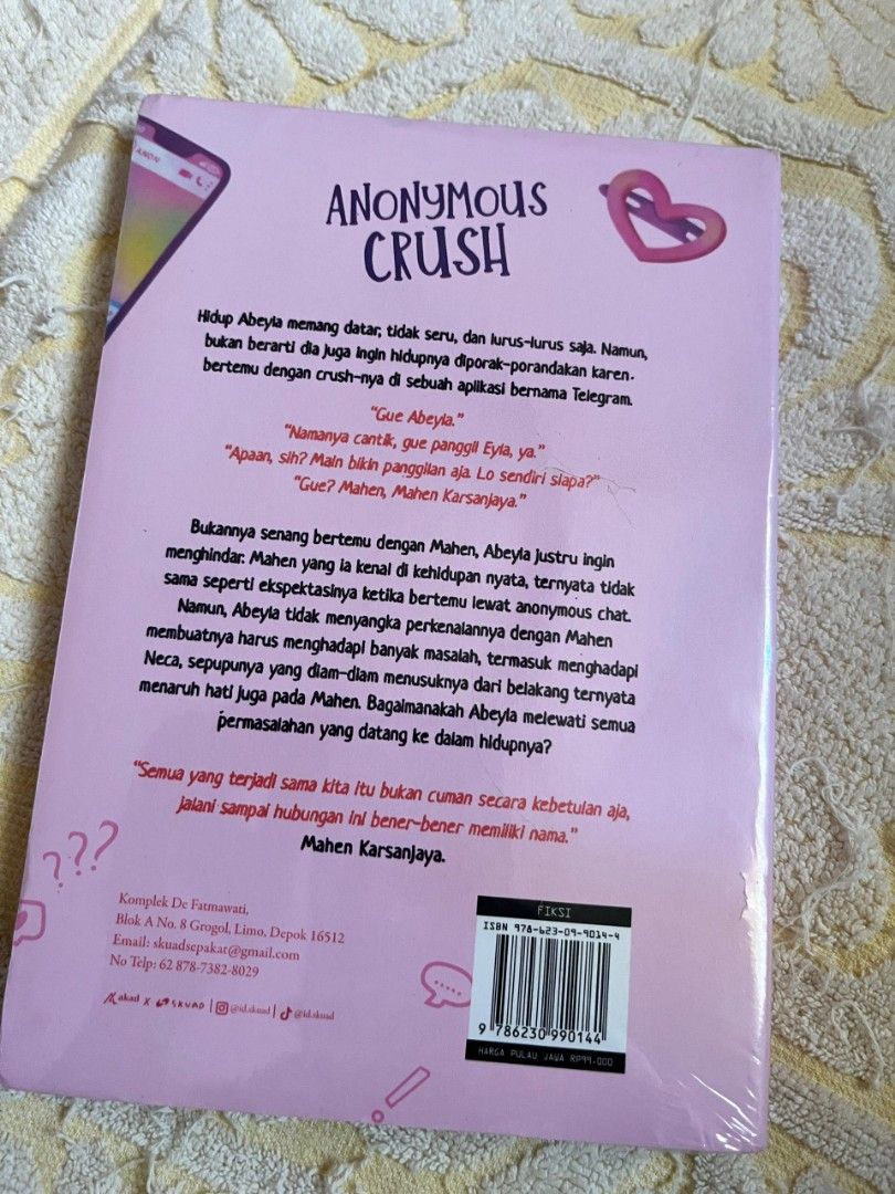 anonymous crush?, Hobbies & Toys, Books & Magazines, Storybooks on Carousell