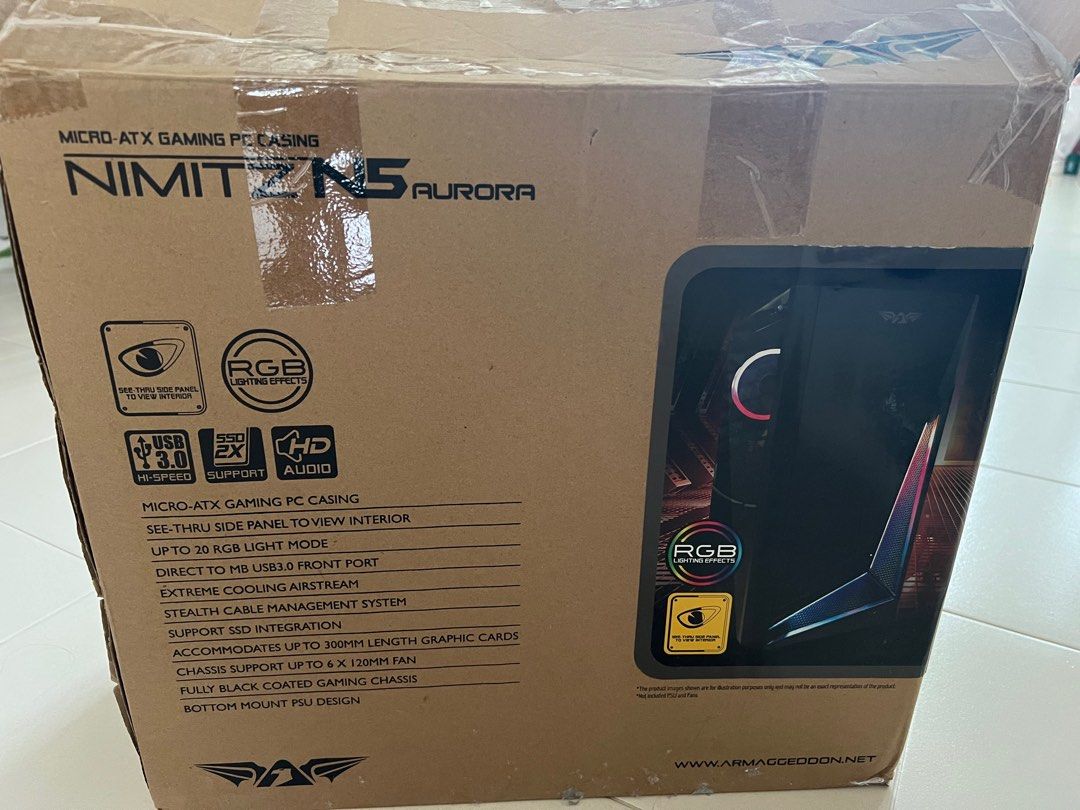 Armaggeddon Nimitz N5 Aurora Micro ATX Gaming PC Case, Computers & Tech ...