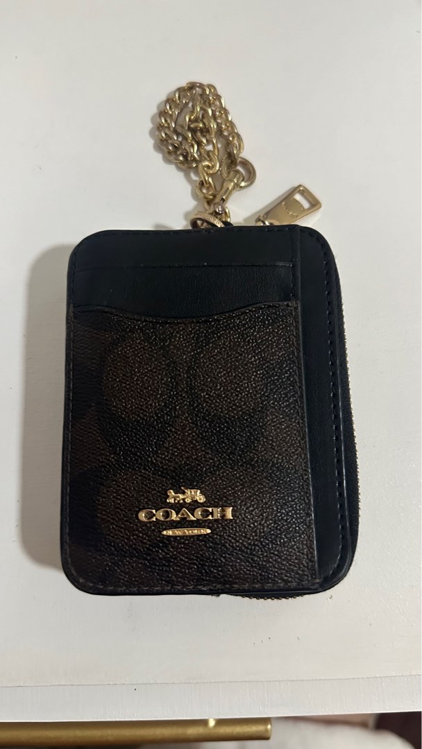 Authentic Coach Zip Card Case Wallet, Women's Fashion, Bags & Wallets ...
