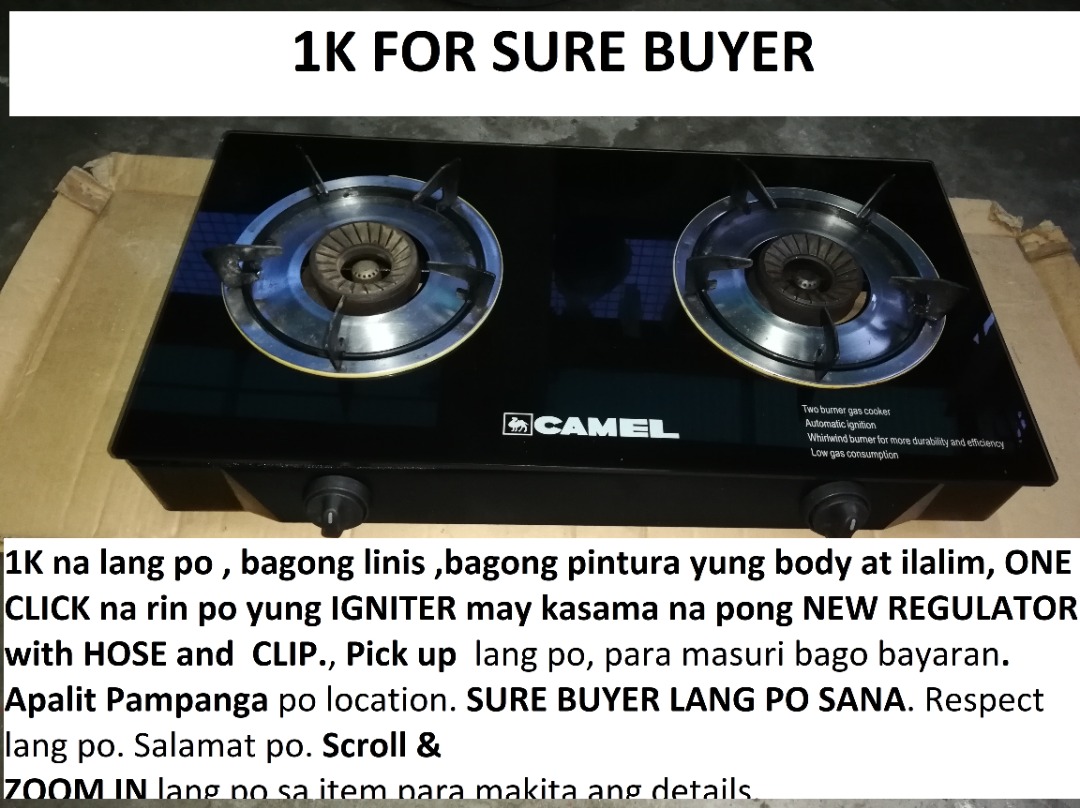 CAMEL TWO BURNER GAS STOVE, TV & Home Appliances, Kitchen Appliances ...