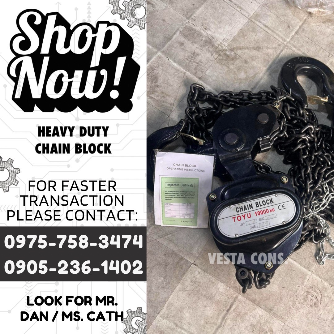 Heavy Duty Chain Block, Commercial & Industrial, Construction Tools ...