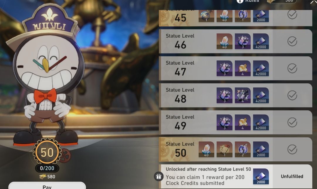 Honkai Star Rail - MAX CLOCKIE STATUE SERVICE, Video Gaming, Gaming ...