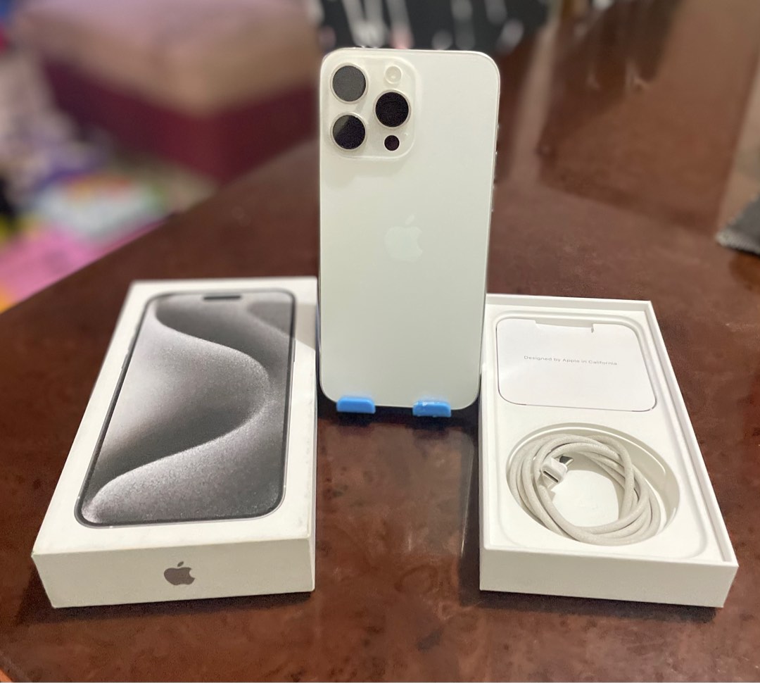 IPhone 15 ProMax in White Titanium (256GB/FU/NTC) Open for swap to ...