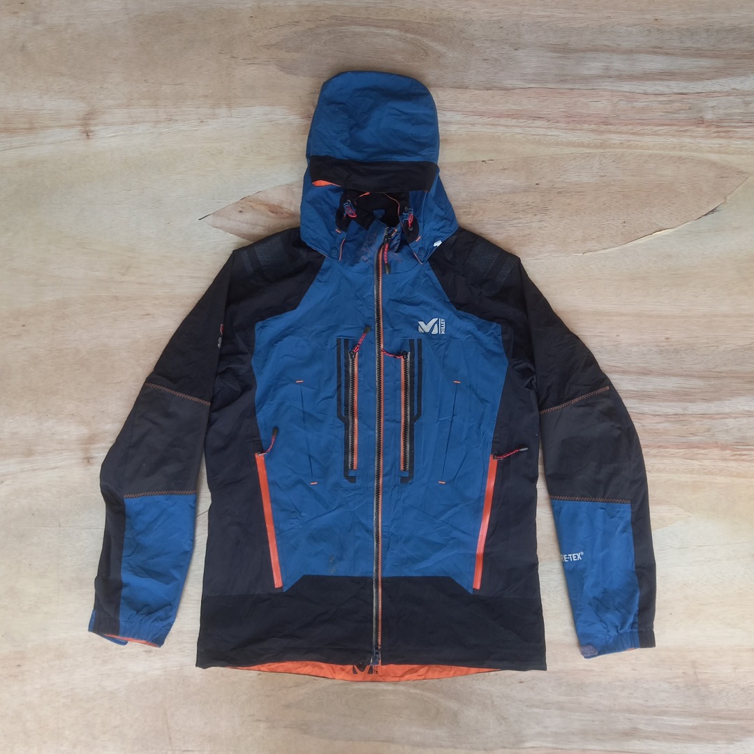 jaket outdoor gunung pria Millet gorpcore warna biru motif size 95 ...