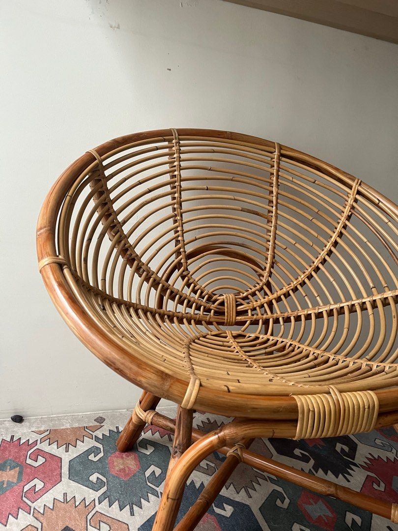 Large Rattan Chair/Kerusi Rotan Besar, Furniture & Home Living ...