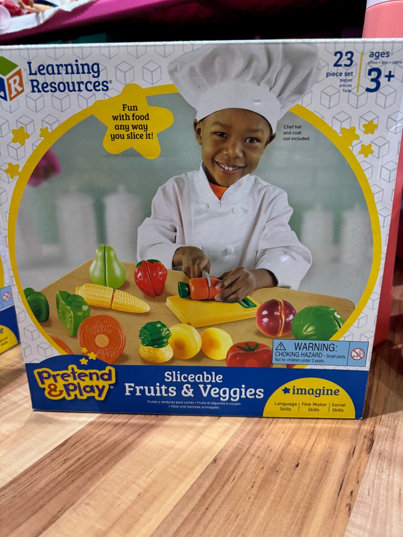 Learning Resources Pretend & Play Fruit, Cutting Fruits and Veggies Toy ...