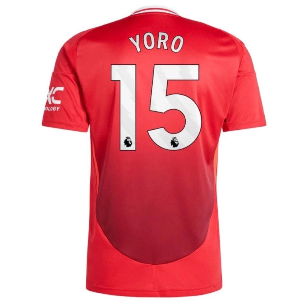 Leny Yoro #15 Manchester United Home Jersey 2024/2025 Original Adidas ...