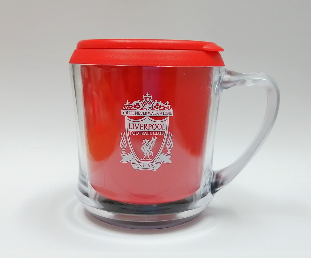 ⚽ Liverpool FC Red Lidded Coffee Mug English Barclays Premier League ...