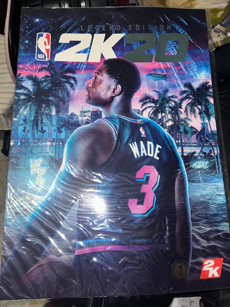 NBA2k20 Dwyane Wade poster, Hobbies & Toys, Memorabilia & Collectibles ...
