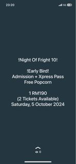 Sunway Lagoon Night of Frights ticket(2pax), Tickets & Vouchers, Event ...