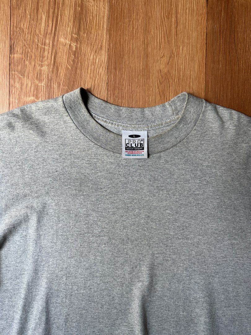 Pro Club Plain Grey, Men's Fashion, Tops & Sets, Tshirts & Polo Shirts ...