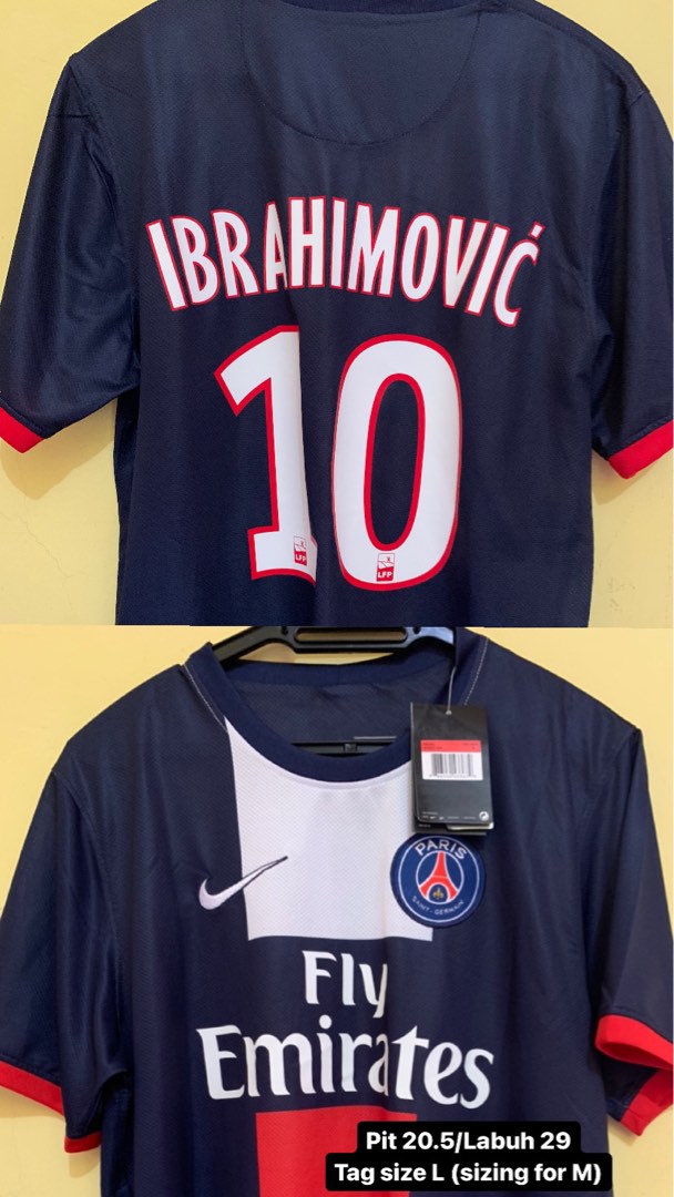 Retro Jersey PSG 2013 (Ibrahimovic) M, Men's Fashion, Activewear on ...