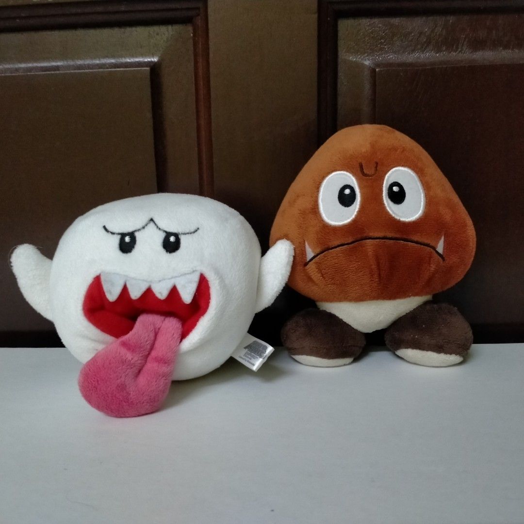 Super Mario Goomba & Boo Plushie, Hobbies & Toys, Toys & Games on Carousell