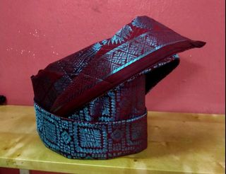 Getam Tanjak Songket Punai Emas, Men's Fashion, Muslim Wear ...