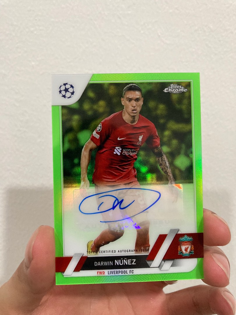 Topps UEFA Darwin Nunez Liverpool Autograph 9/99, Hobbies & Toys ...