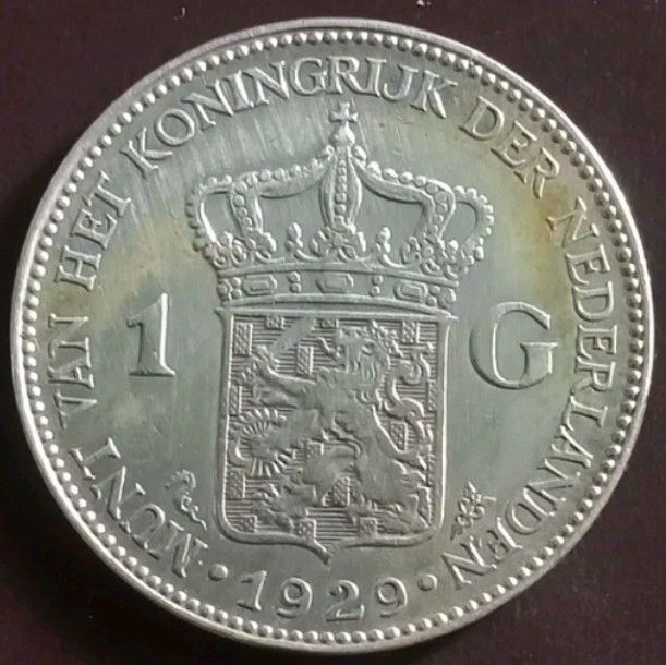 Uang Koin Kuno Perak Hindia Belanda 1 Gulden 1929, Antik, Uang Lama di ...