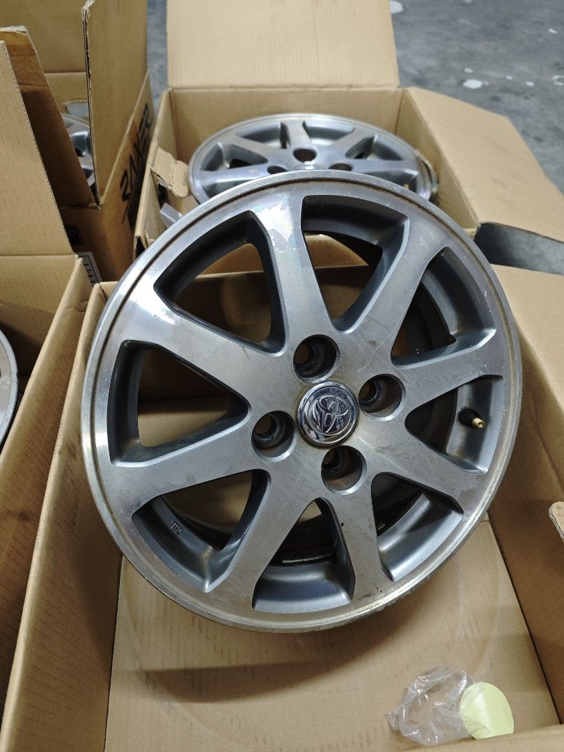 Used 14" Toyota Rims (Original Enkei), Auto Accessories on Carousell
