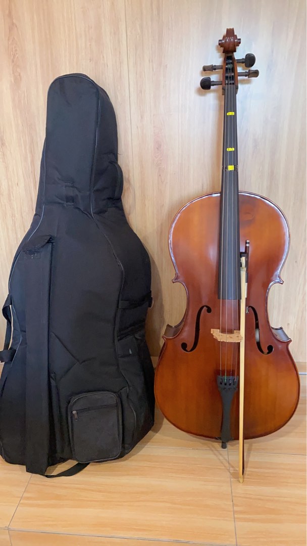 Used Cello with carrier bag, Hobbies & Toys, Music & Media, Musical ...