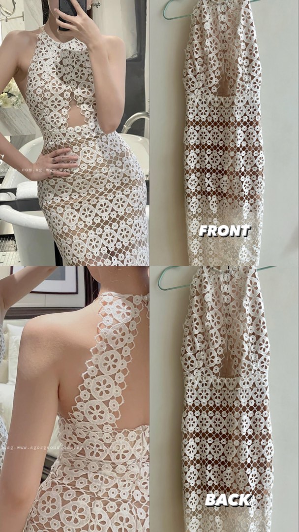 Elegant White Dress Brand New Midi (Extra Small), Women's Fashion ...