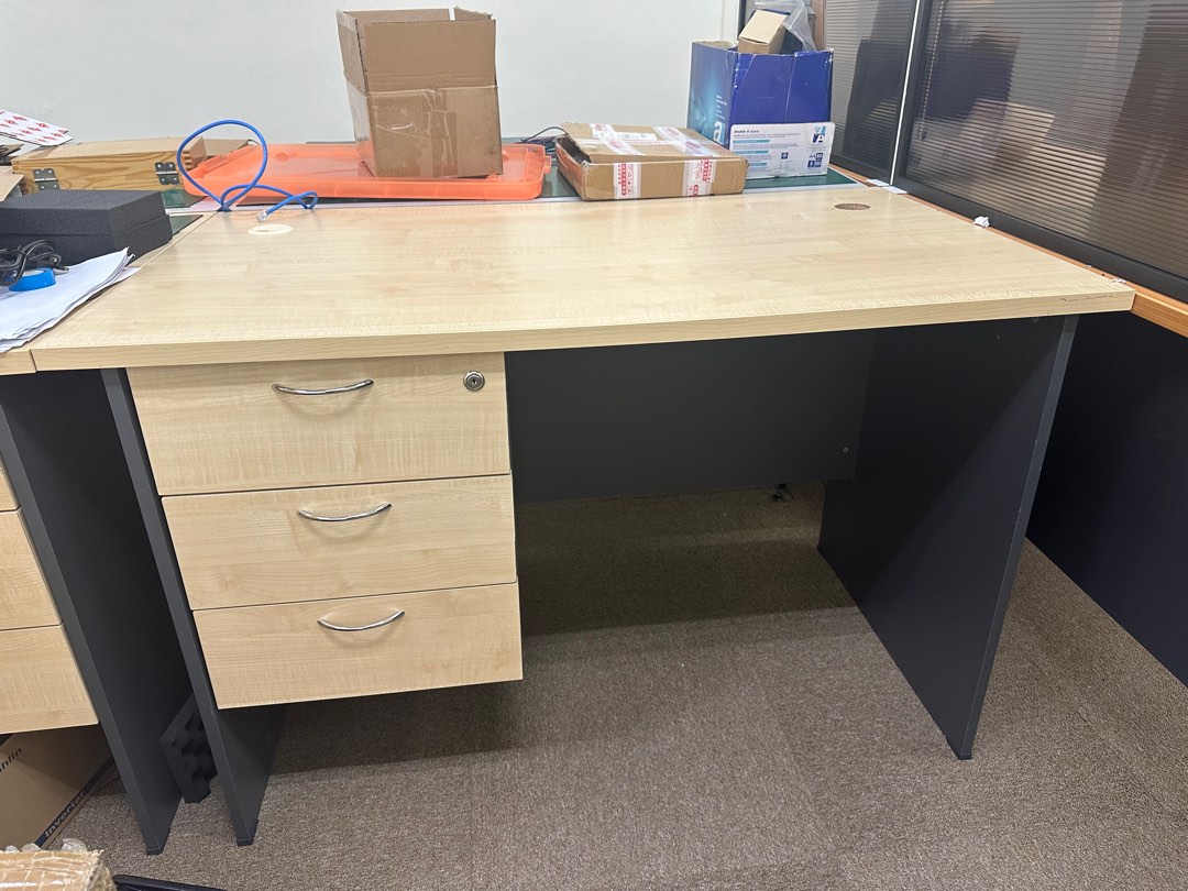 4ft Office Table with Drawee, Furniture & Home Living, Furniture ...