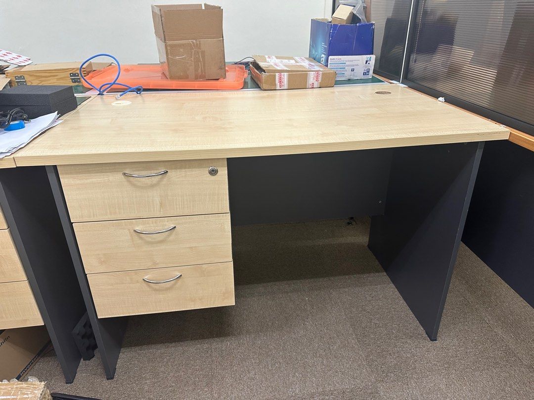 4ft Office Table with Drawee, Furniture & Home Living, Furniture ...