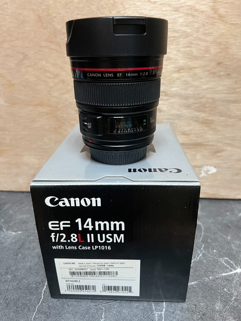 九成新 Canon EF 14mm f/2.8L II USM 購於日本 無保卡, 相機攝影, 鏡頭及裝備在旋轉拍賣