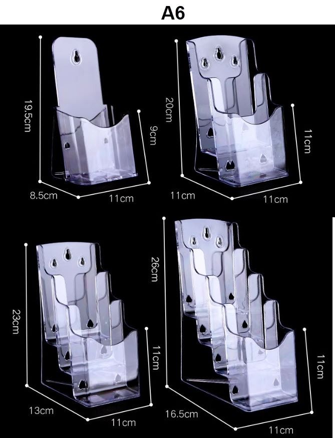 Acrylic Brochure Holder Wall Mount Flyer Pamphlet Magazine Display ...