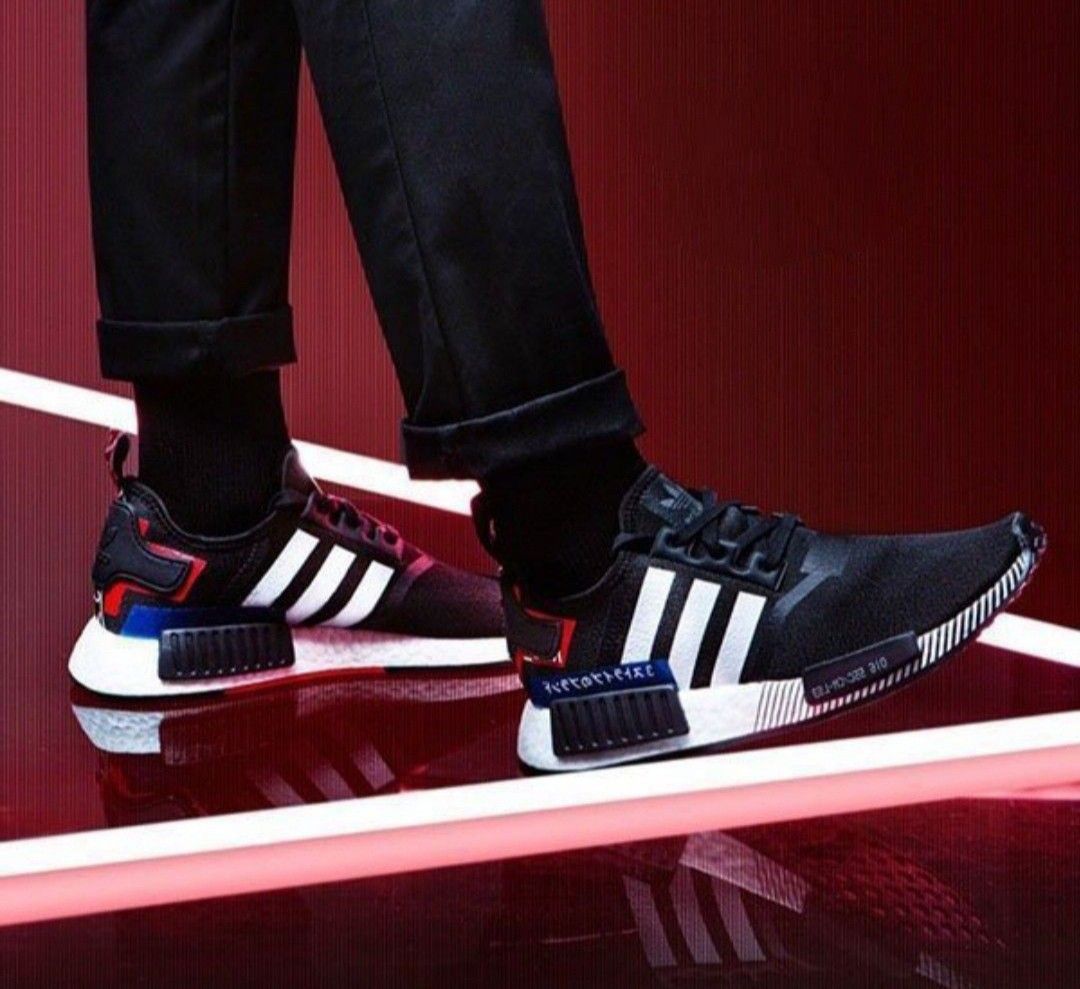 Adidas NMD R1 V1 Japan Pack Black White, Fesyen Pria, Sepatu , Sneakers ...