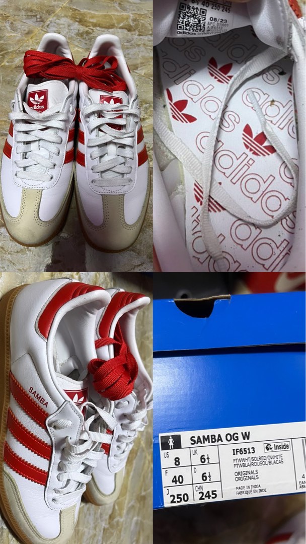 Adidas Original Samba OG Solar Red, Men's Fashion, Footwear, Casual ...