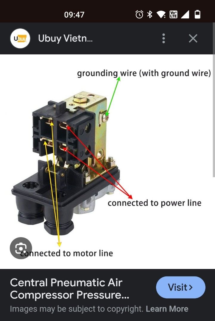 air compressor switch, Furniture & Home Living, Home Improvement ...
