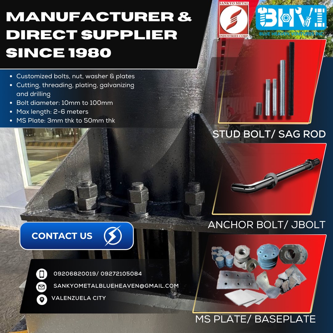 Anchor bolt| stud bolt | sag rod | j bolt | MS Plate | baseplate ...