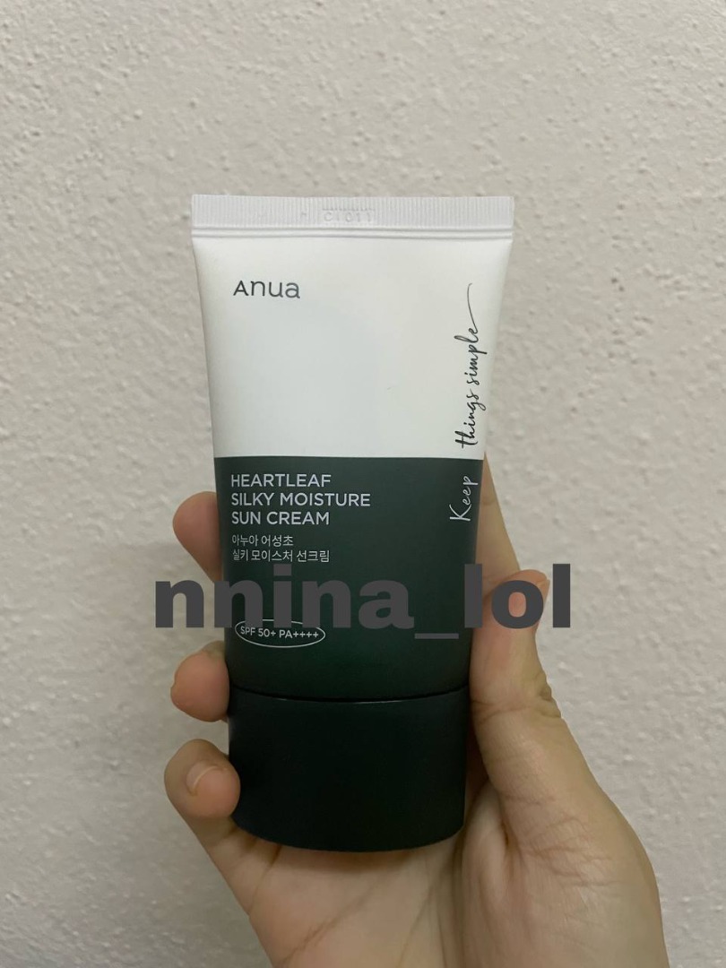 ANUA Sunscreen Heartleaf Silky Moisture SPF50+ PA++++ Suncream 50ml ...