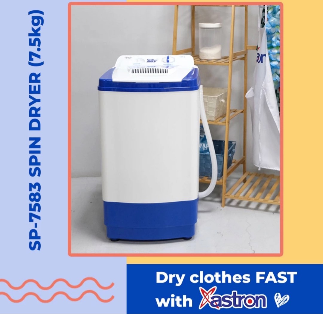 Astron Spin Dryer Blue 7.5 kg (Sealed) (Brand-New), TV & Home ...