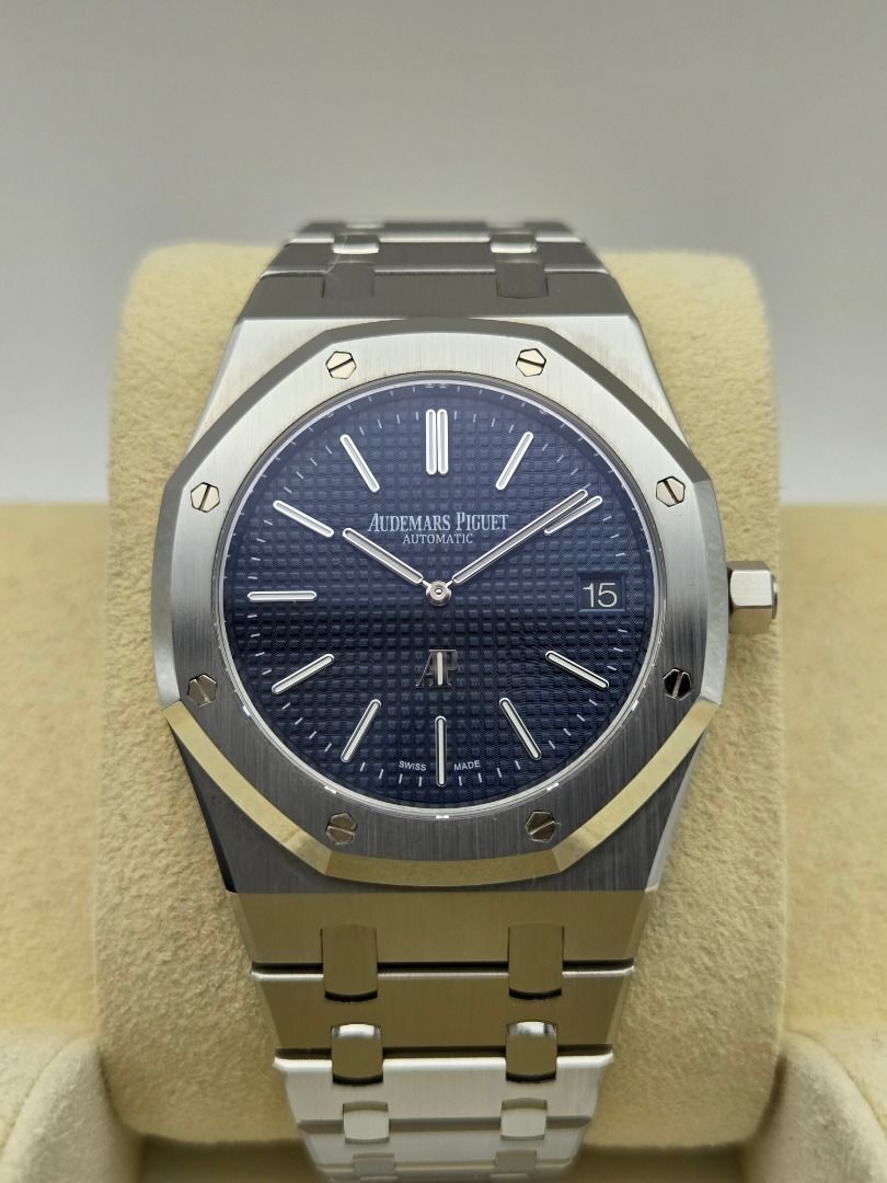 Audemars Piguet 15202ST Royal Oak Jumbo Ultra Thin Blue 15202 AP RO ROO ...