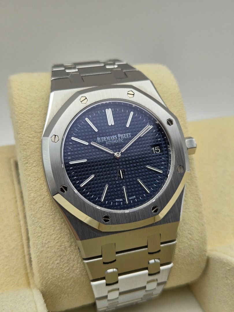 Audemars Piguet 15202ST Royal Oak Jumbo Ultra Thin Blue 15202 AP RO ROO ...