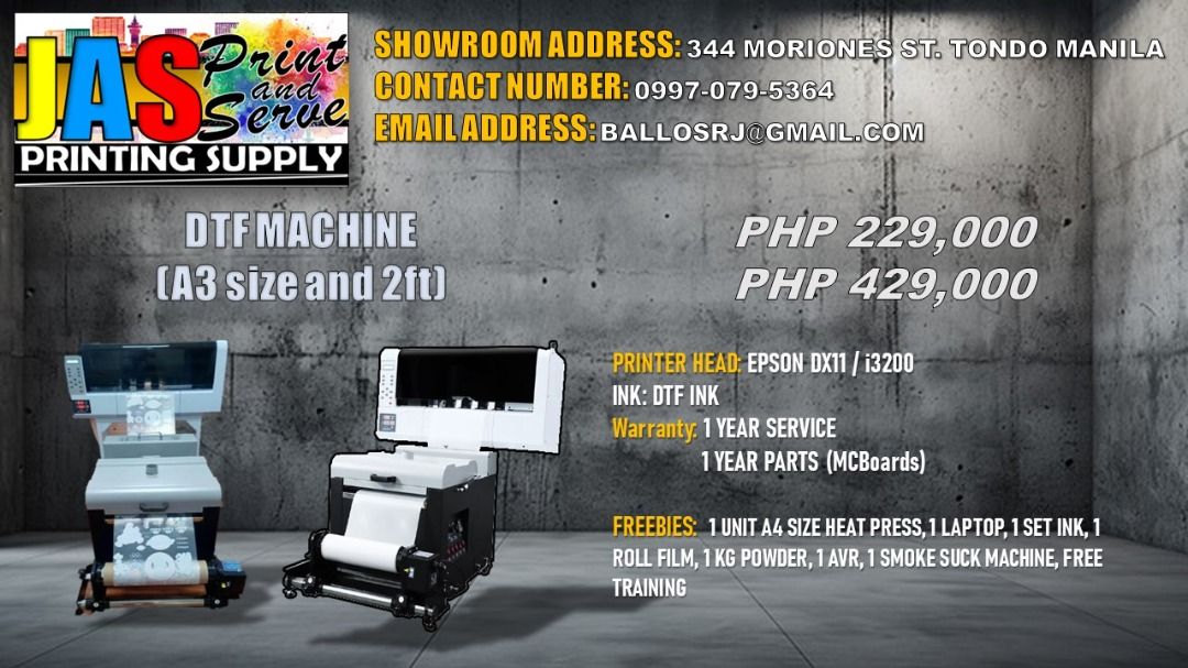 BRAND NEW DTF MACHINE (A3 AND 2FT SIZE) Printer Machine Promo and ...