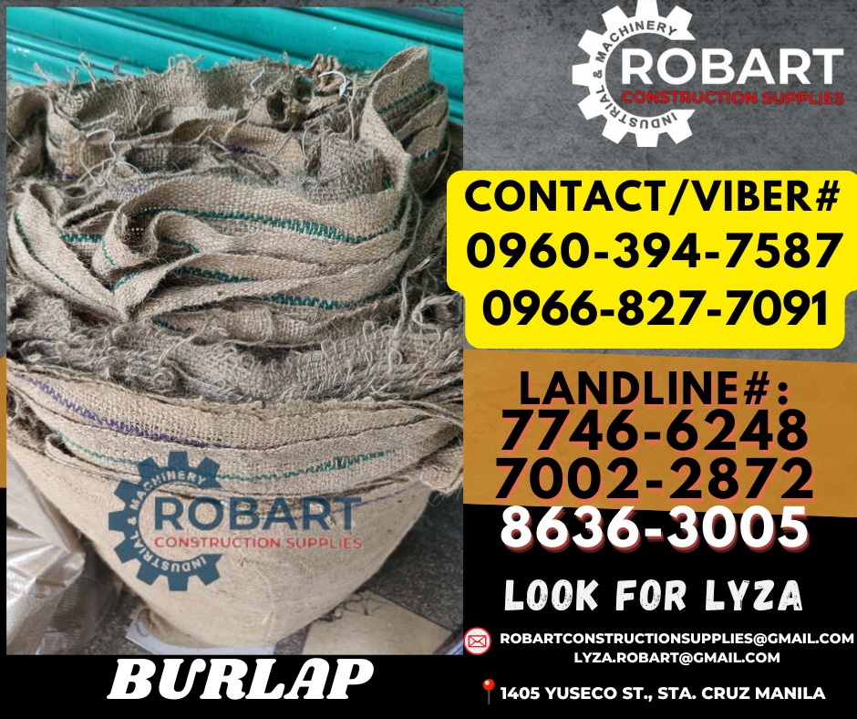 Burlap (Abaka Fiber), Commercial & Industrial, Construction Tools ...
