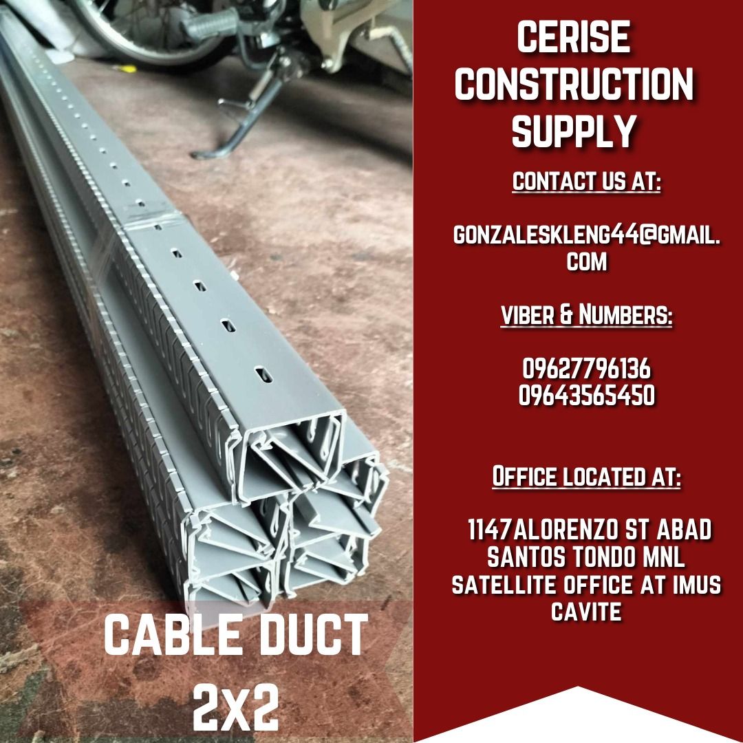 cable duct 2x2, Commercial & Industrial, Construction Tools & Equipment ...
